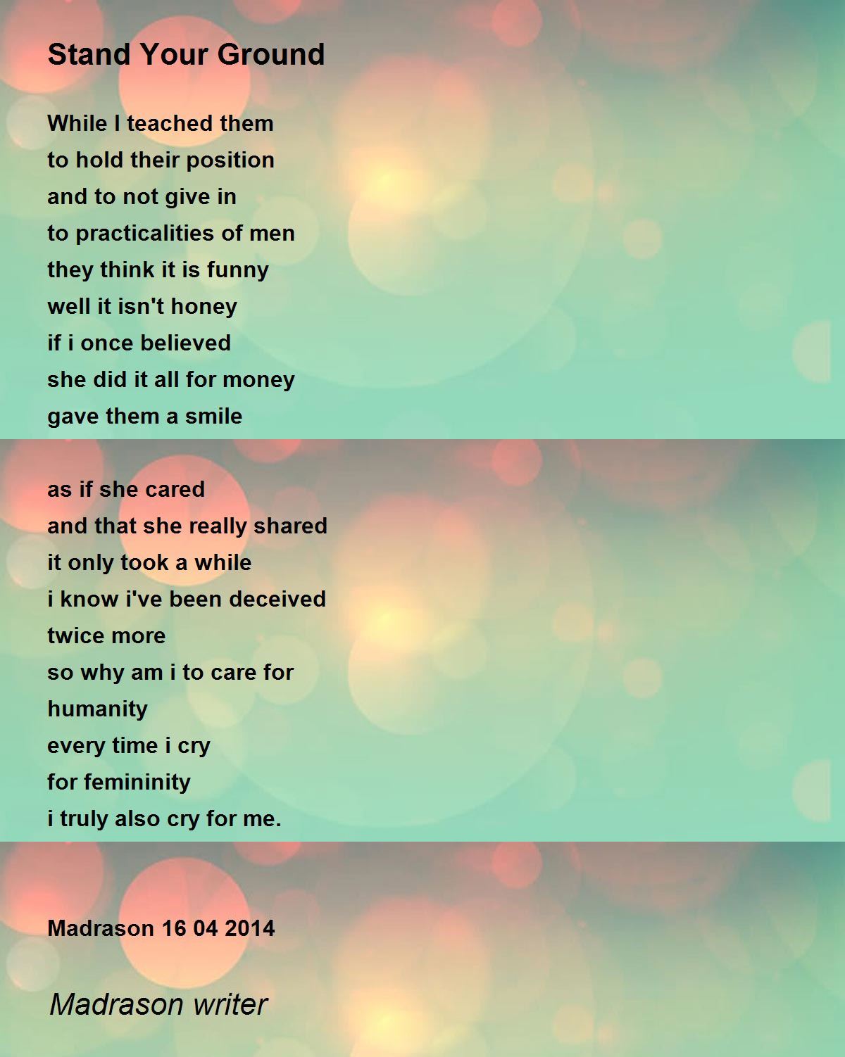 The Negative Side of Stand Your Ground - Justice versus Conscience